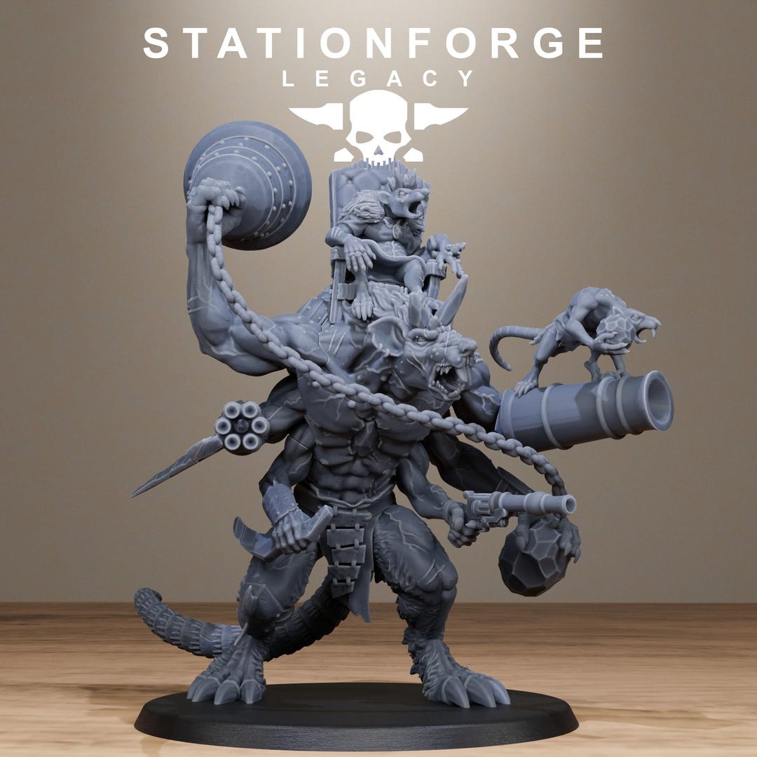 3D Printed Rotfang Bell Rat by Stationforge Miniatures - Etsy