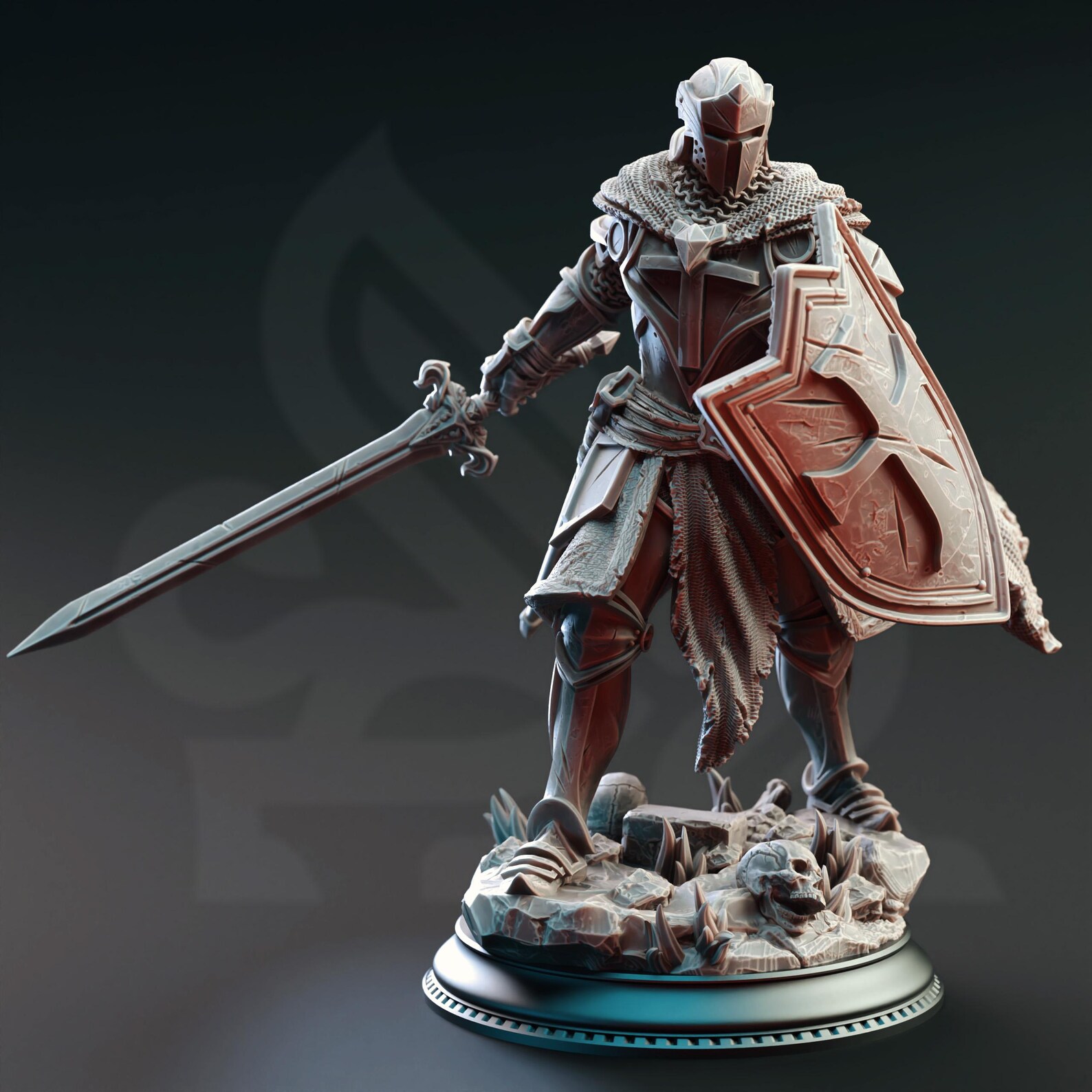 3D Printed Cursed Paladin of Vengeance by DM Stash - Etsy