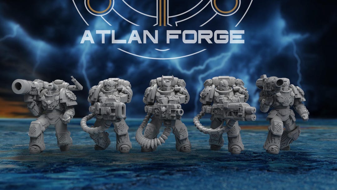 3d Printed Asgardian Demolishers X5 by Atlan Forge Miniatures - Etsy