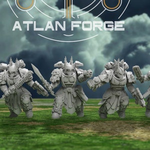 3d Printed Angelic Knights Malakim X5 by Atlan Forge Miniatures - Etsy