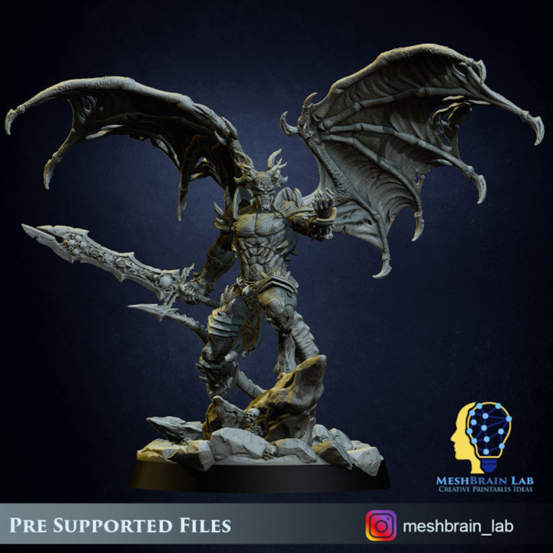 3d Printed Aamon, Daemon Lord of the Abyss by Meshbrain Labs - Etsy