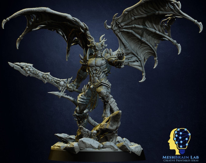 3d Printed Aamon, Daemon Lord of the Abyss by Meshbrain Labs - Etsy