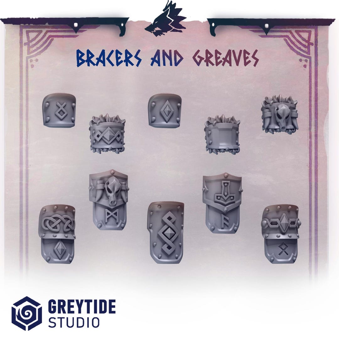 3d Printed Pack Hunters Bracers and Greaves by Greytide Studio - Etsy