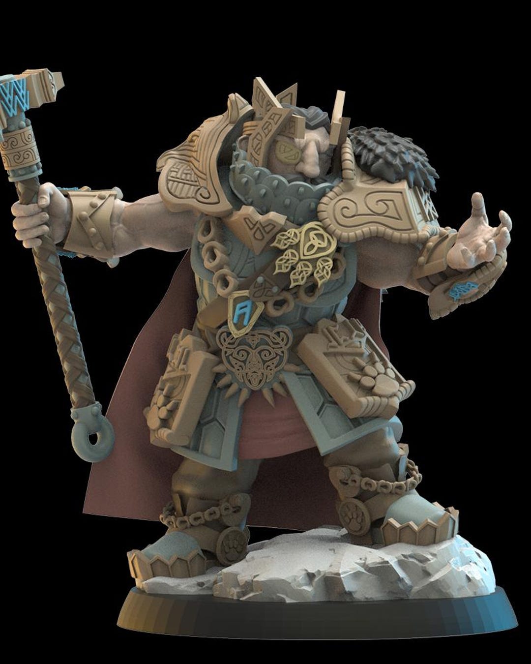 3d Printed Thordin, the One Eyed Dwarf by Lost Kingdom Miniatures - Etsy