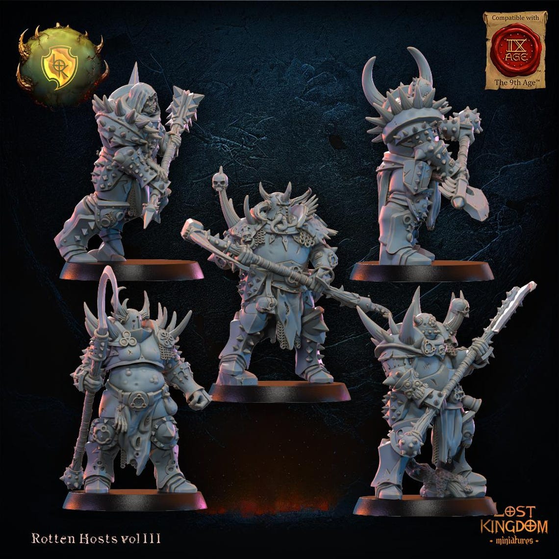3D Printed Putrid Chosen Regiment X10 by Lost Kingdom Miniatures - Etsy