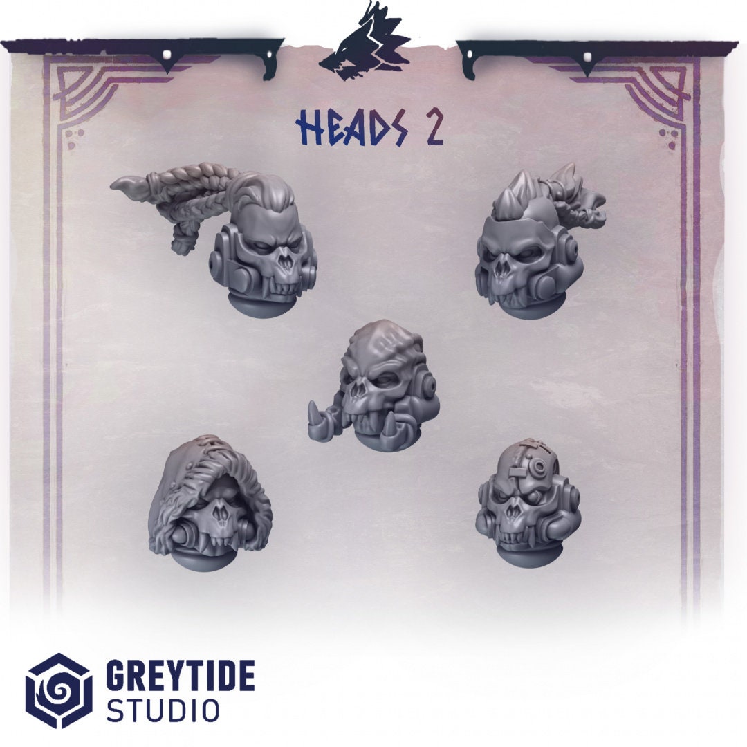 3d Printed Pack Hunters Heads #2 X10 by Greytide Studio - Etsy