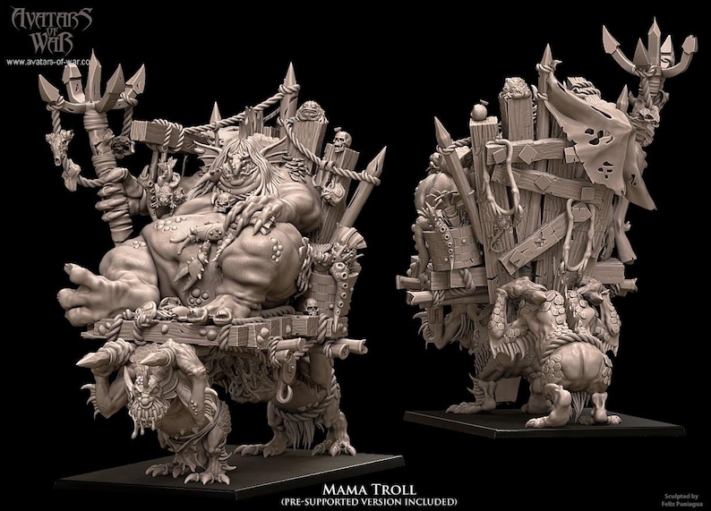 3D Printed Mama Troll by Avatars of War - Etsy