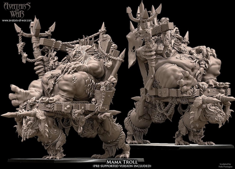 3D Printed Mama Troll by Avatars of War - Etsy