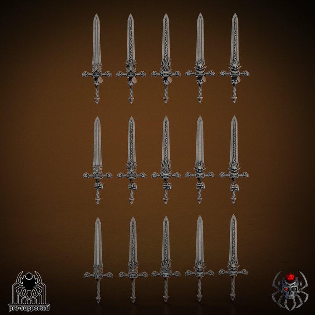 3D Printed Flame Lizards Blade Master Swords by Eightlegsminiatures - Etsy