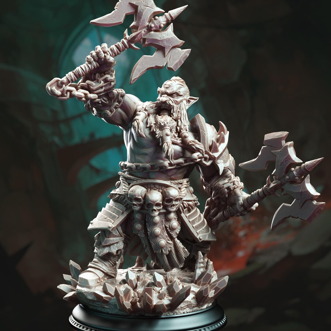 3D Printed Dwarf Berserker Barbarian by DM Stash - Etsy