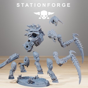3D Printed Xenarid Necrothorn by Stationforge Miniatures - Etsy