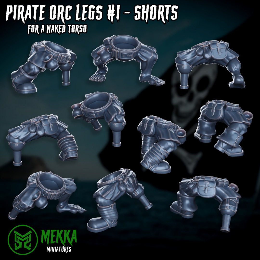 3d Printed Ork Pirate Legs X10 by Mekka Miniatures - Etsy