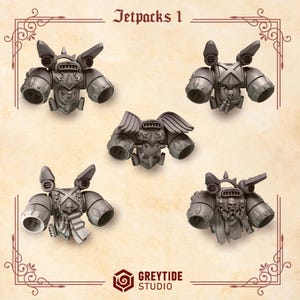 3d Printed Crimson Lords Jetpack Set #2 by Greytide Studio - Etsy