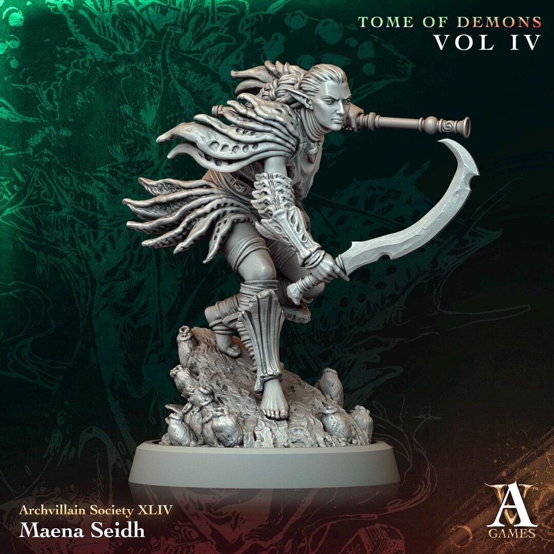 3D Printed Maena Seidh by Archvillain Games - Etsy