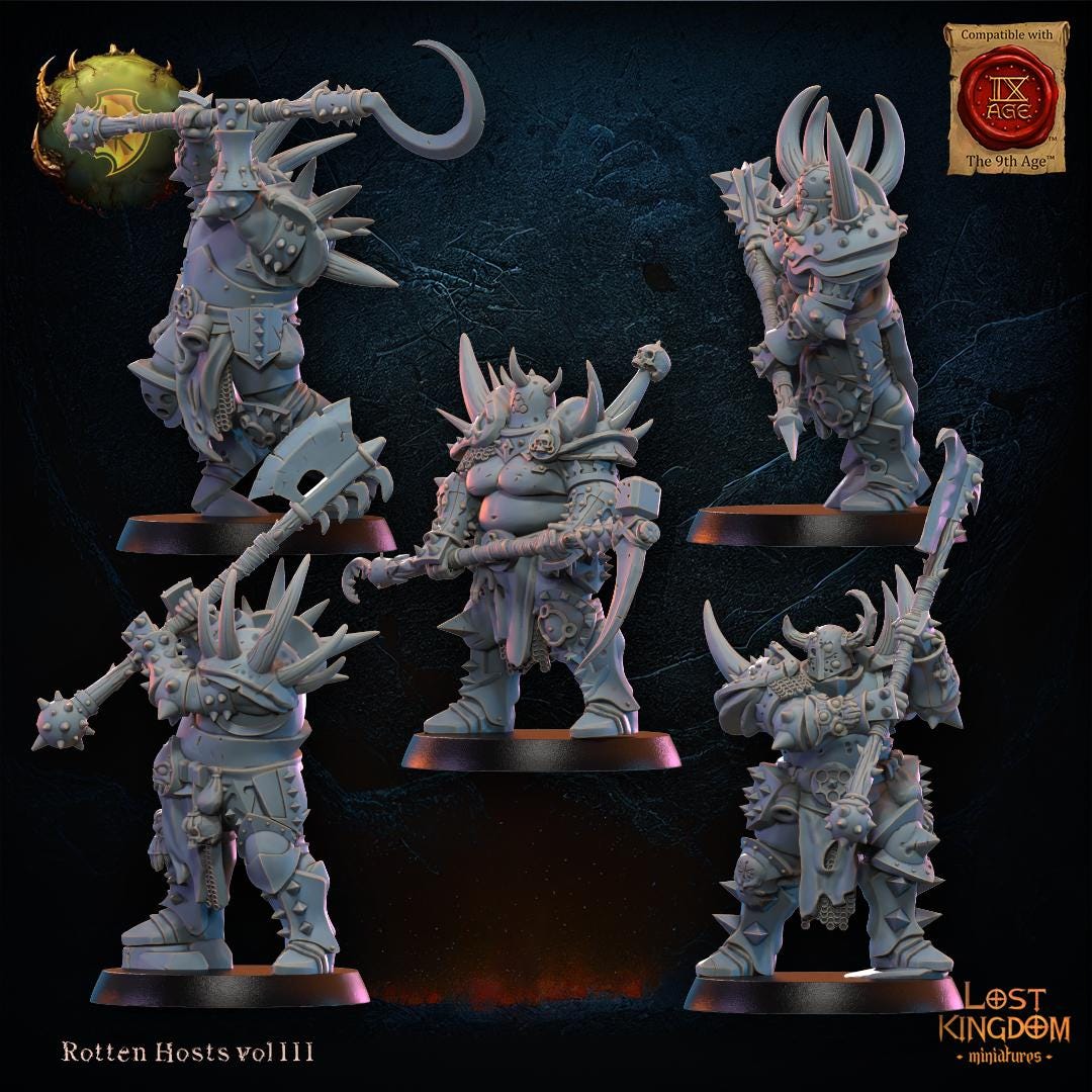 3D Printed Putrid Chosen Regiment X10 by Lost Kingdom Miniatures - Etsy