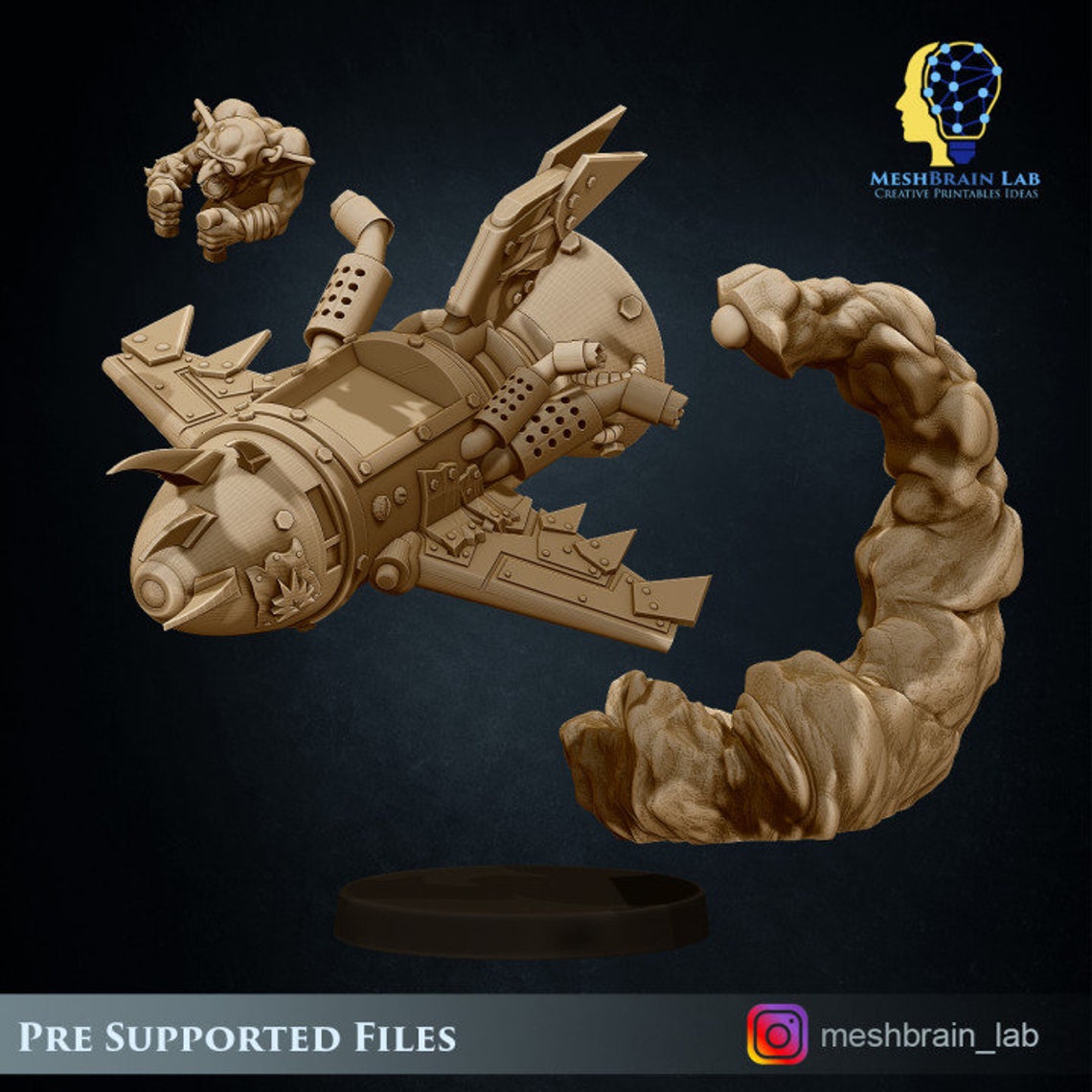 3d Printed Orc Flying Rocket by Meshbrain Labs - Etsy