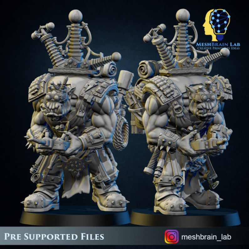 3d Printed Ork Big Mek by Meshbrain Labs - Etsy