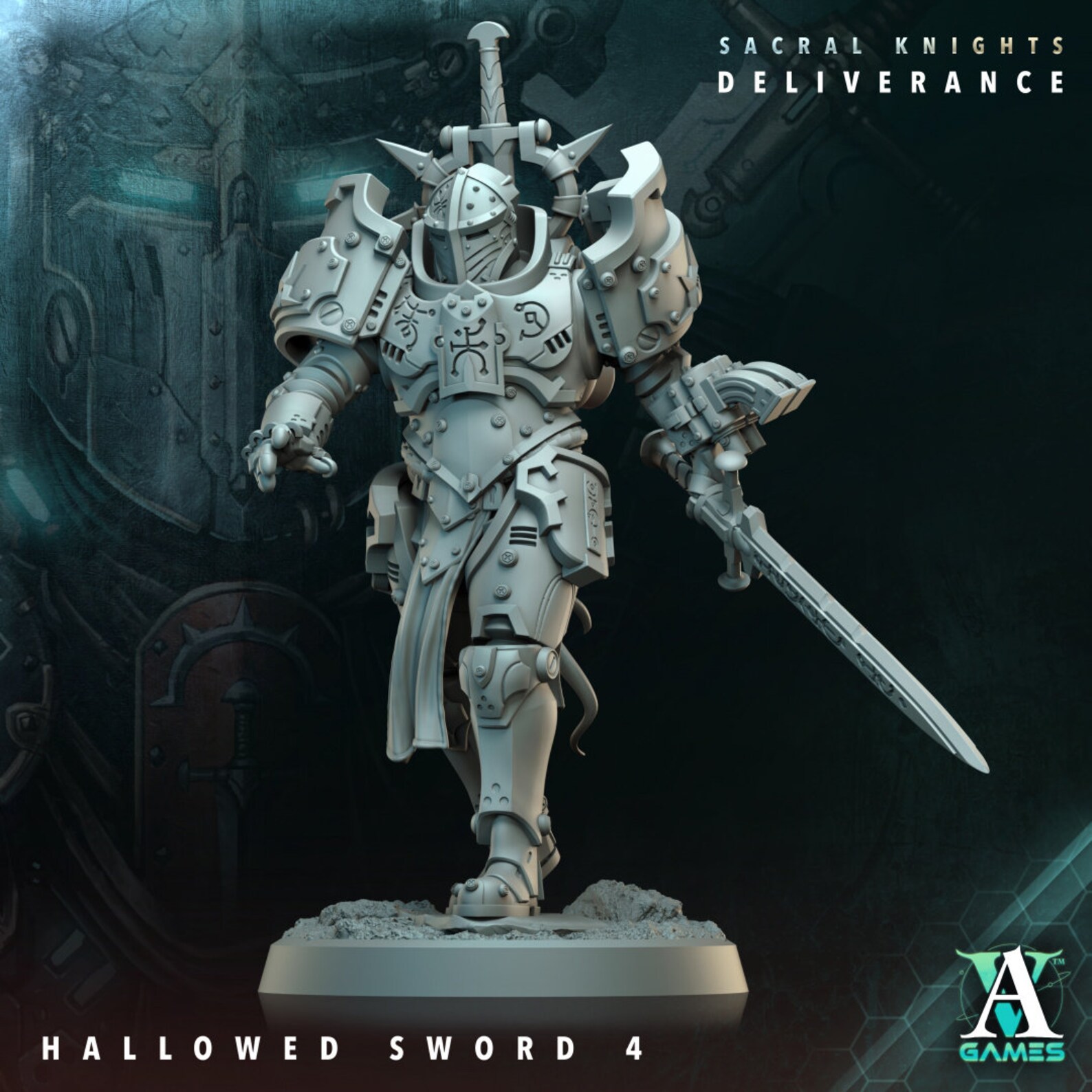 3D Printed Hallowed Sword by Archvillain Games - Etsy