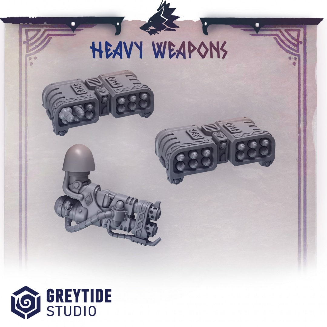3d Printed Primal Hounds Heavy Weapons by Greytide Studio - Etsy
