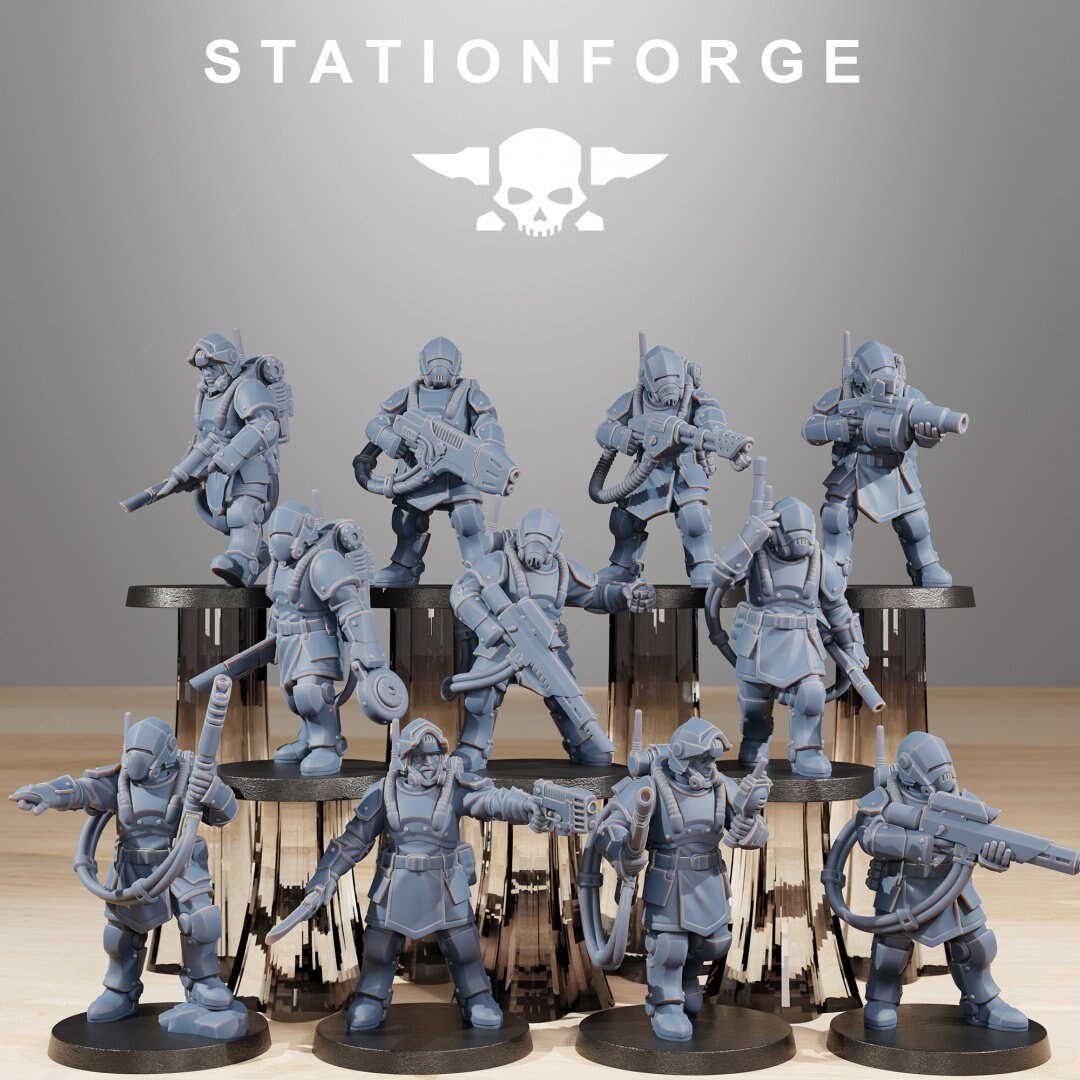 3D Printed Royal Guard Commandos X10 by Stationforge Miniatures - Etsy