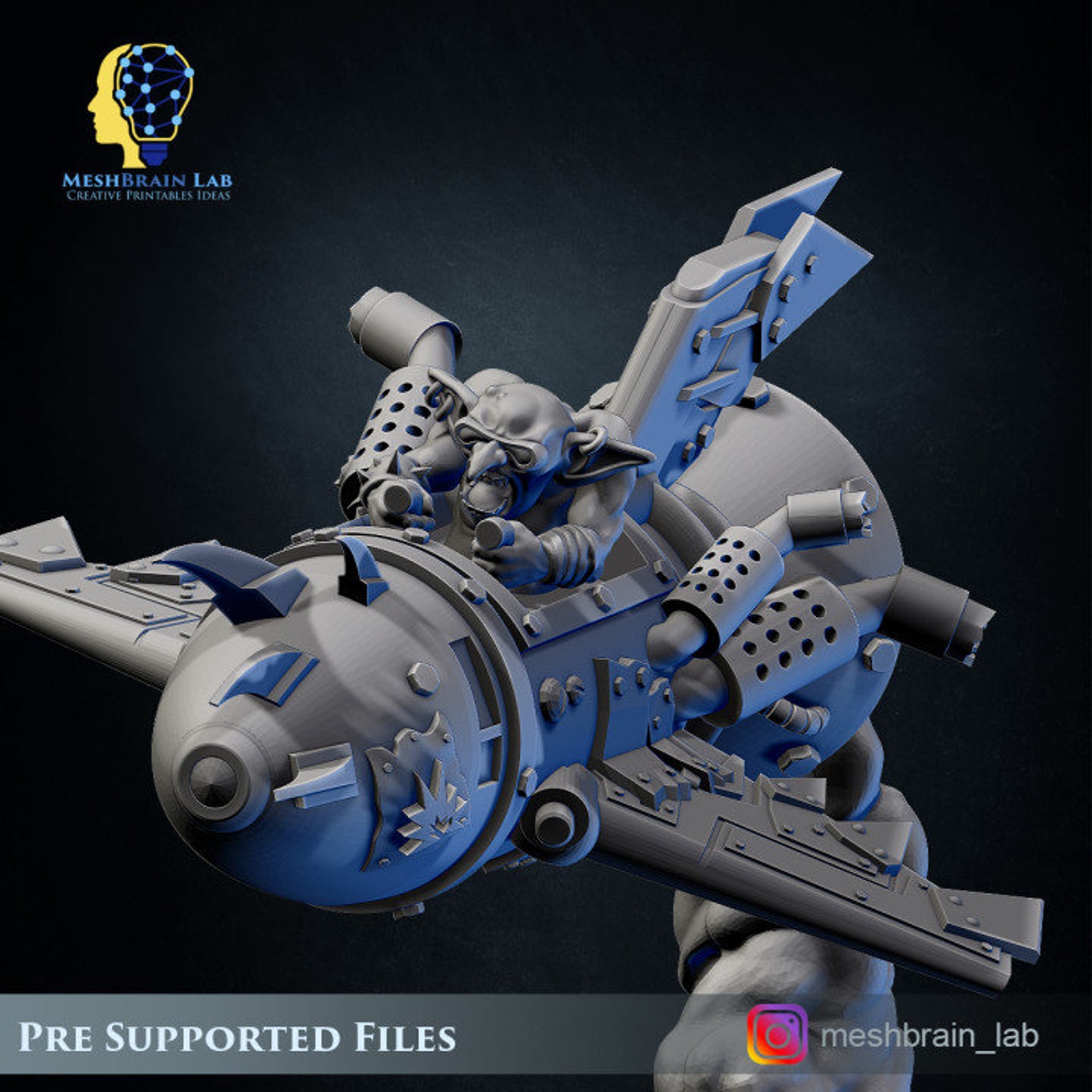 3d Printed Orc Flying Rocket by Meshbrain Labs - Etsy