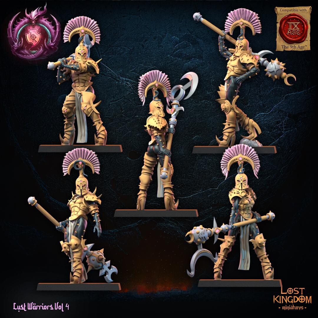 3D Printed Lust Chosen Regiment X10 by Lost Kingdom Miniatures - Etsy