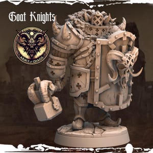 3D Printed Goat Knights by Monolith Arts - Etsy