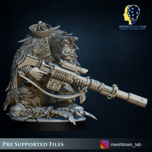 3d Printed Ork Commando Sniper by Meshbrain Labs Miniatures - Etsy
