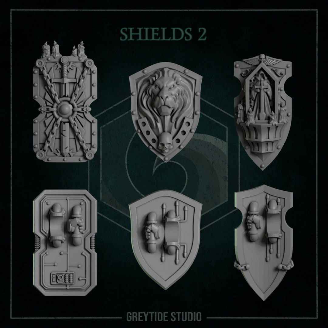3d Printed Angelic Shields X6 by Greytide Studio - Etsy