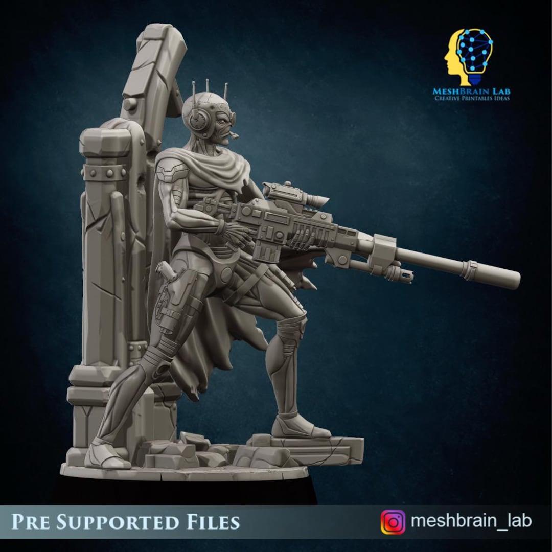 3d Printed Assassin Sniper by Meshbrain Labs Miniatures - Etsy