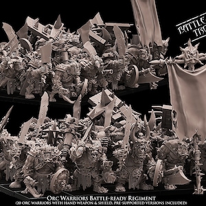 3D Printed Orc Warrior Battle Ready Regiment (20 Orcs) by Avatars of ...