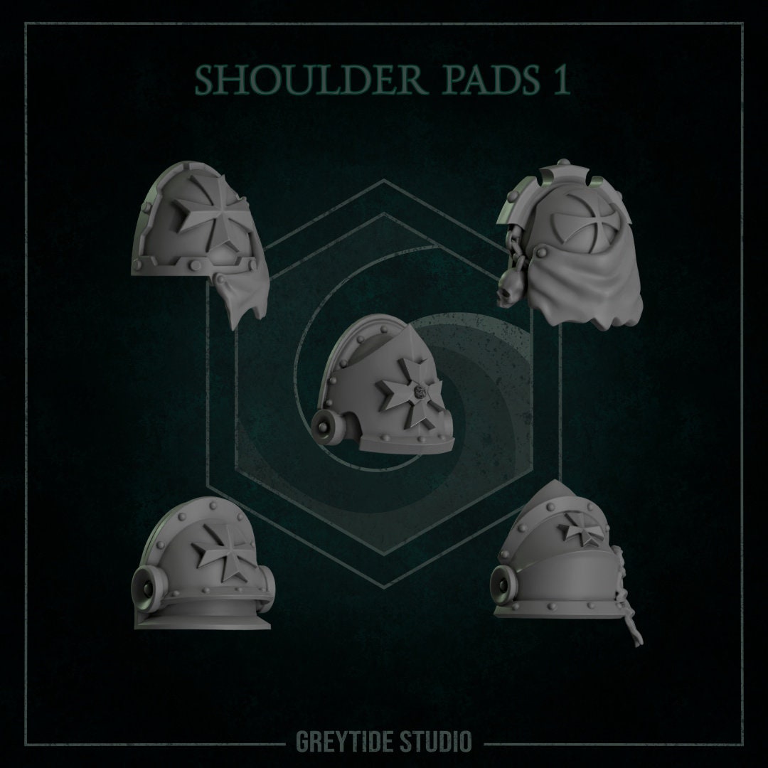 Black Templar Terminator Shoulder Pads