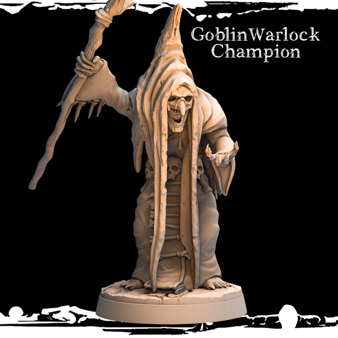 3D Printed Goblin Warlock Champion by Monolith Arts - Etsy