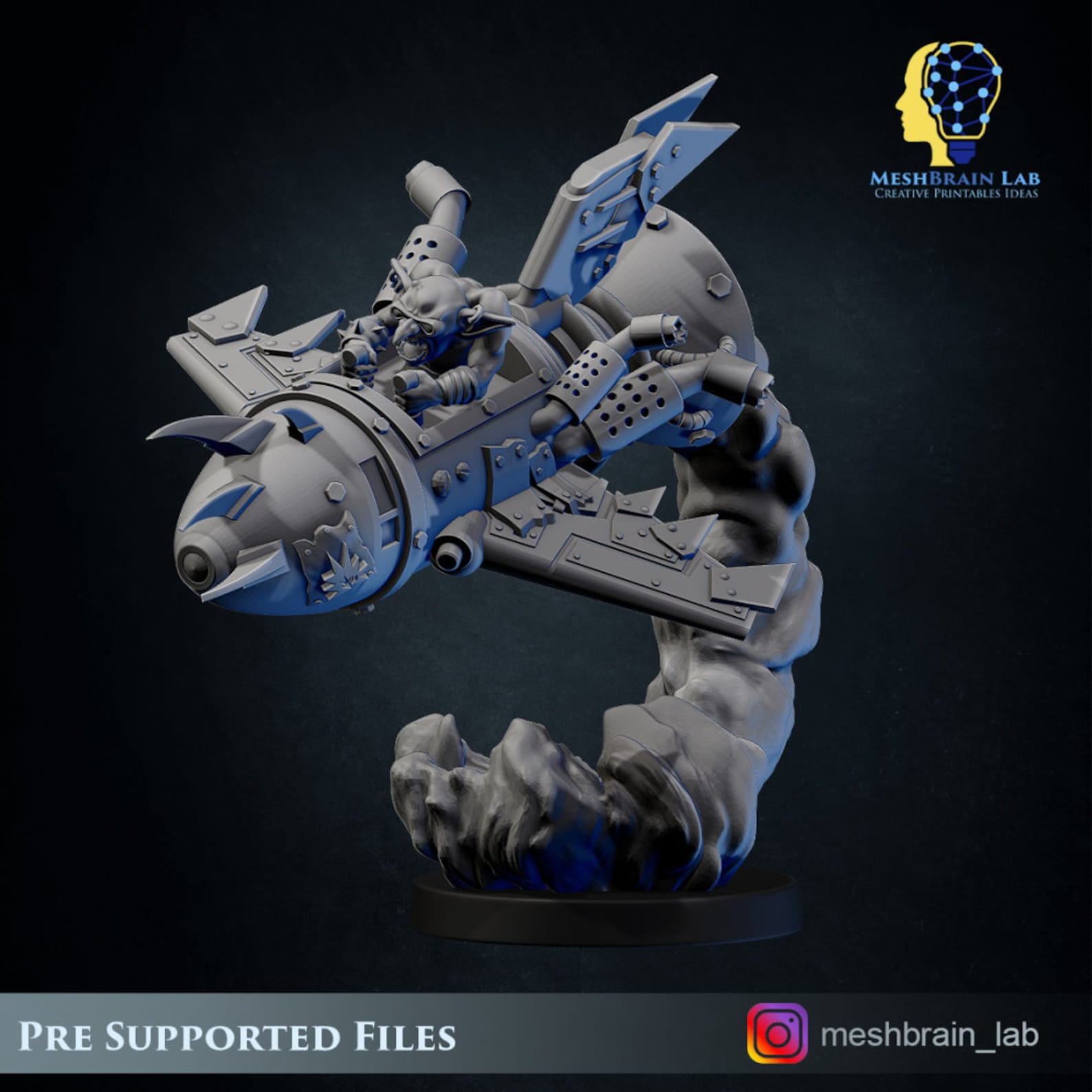 3d Printed Orc Flying Rocket by Meshbrain Labs - Etsy