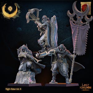 3d Printed Night Elf Arbalest Command Group by Lost Kingdom Miniatures ...