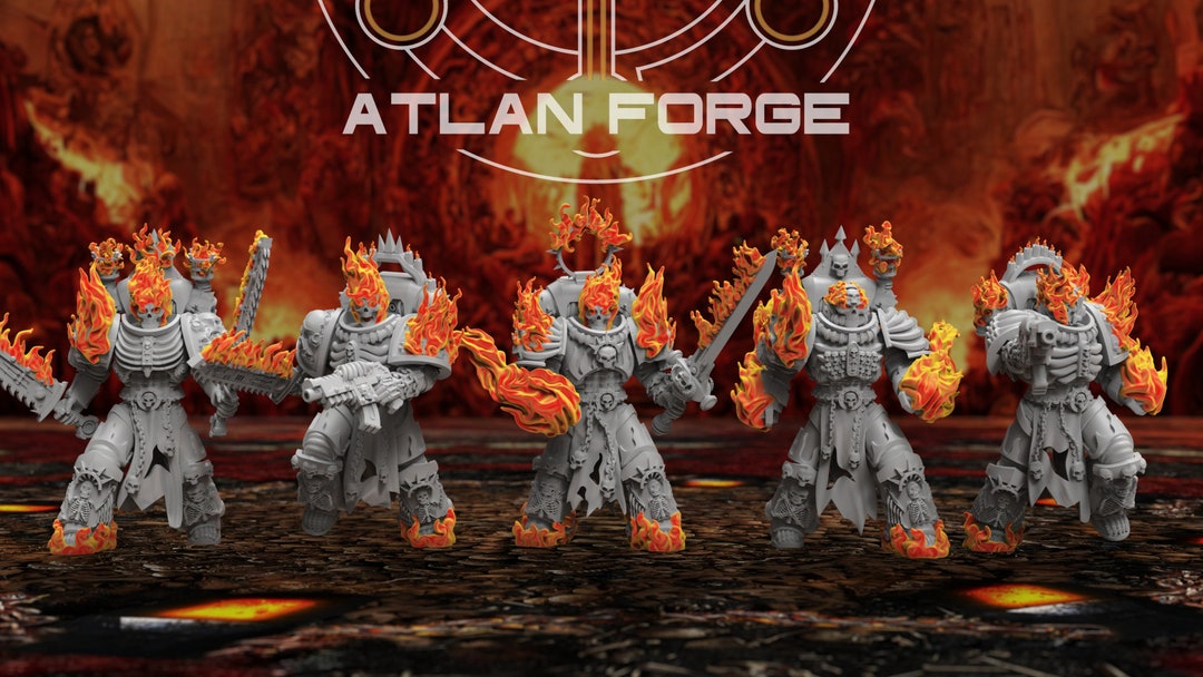 3d Printed Hades Burning Legion X5 by Atlan Forge Miniatures - Etsy