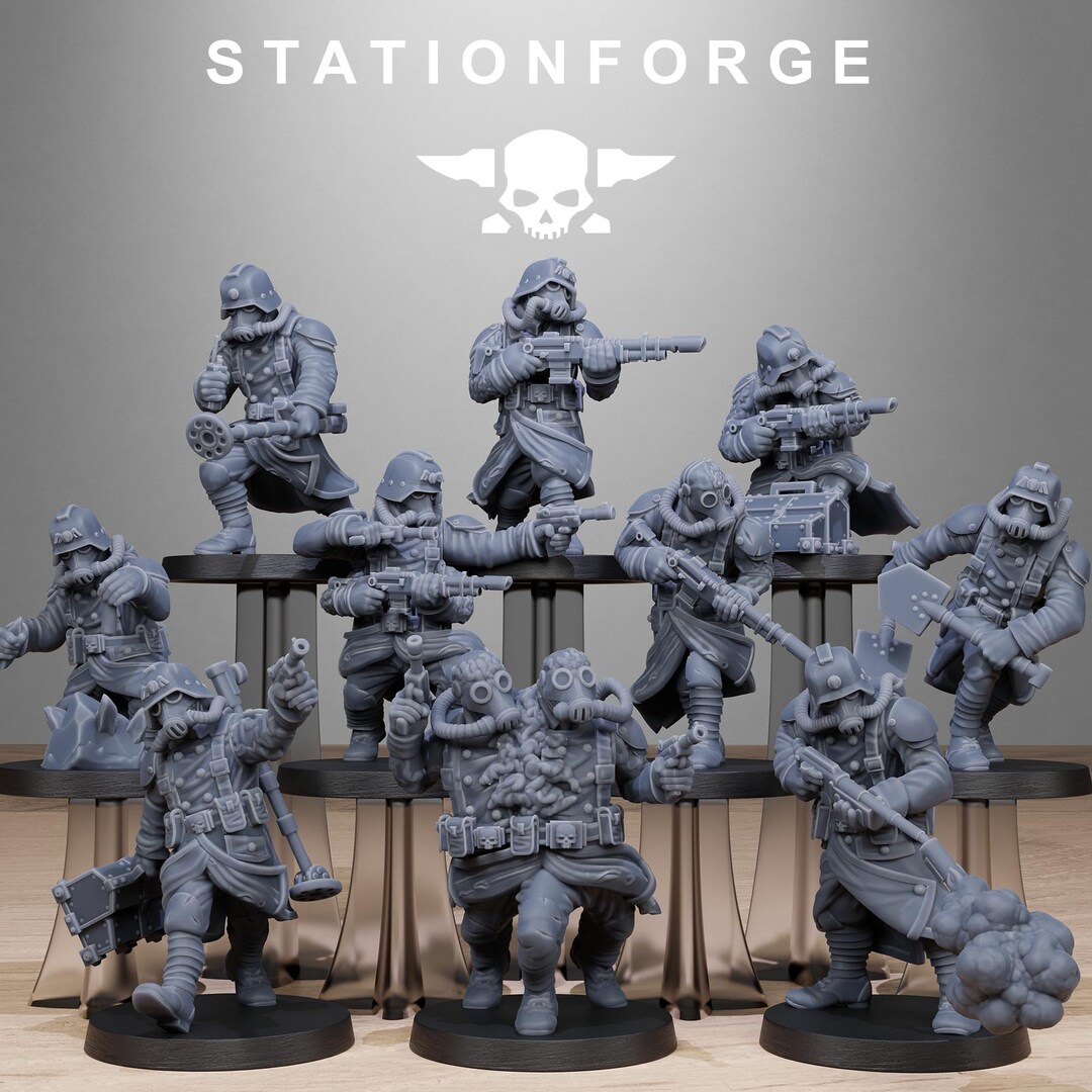 3D Printed Grimguard Radioactive Mutants X10 by Stationforge Miniatures ...