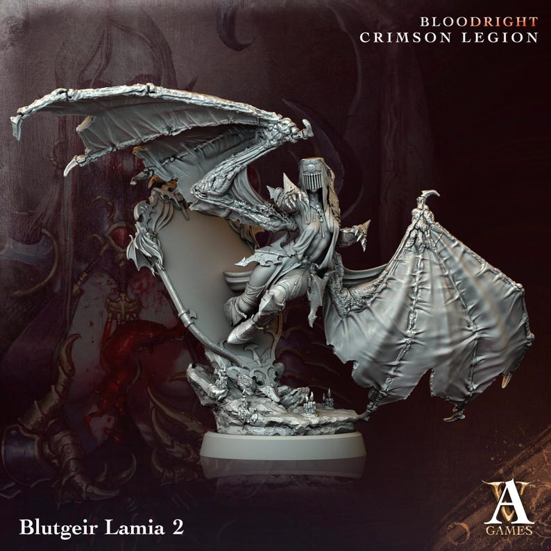 3D Printed Blutgeir Lamia by Archvillain Games - Etsy