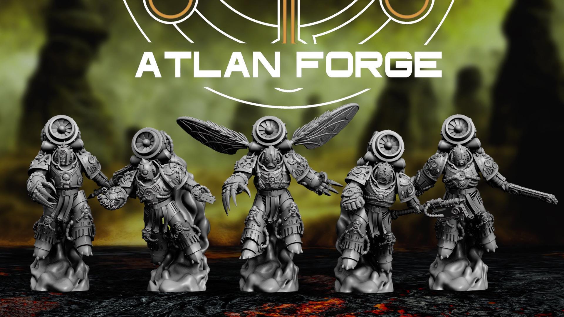 3d Printed Mortis Wings of Rot X5 by Atlan Forge Miniatures - Etsy
