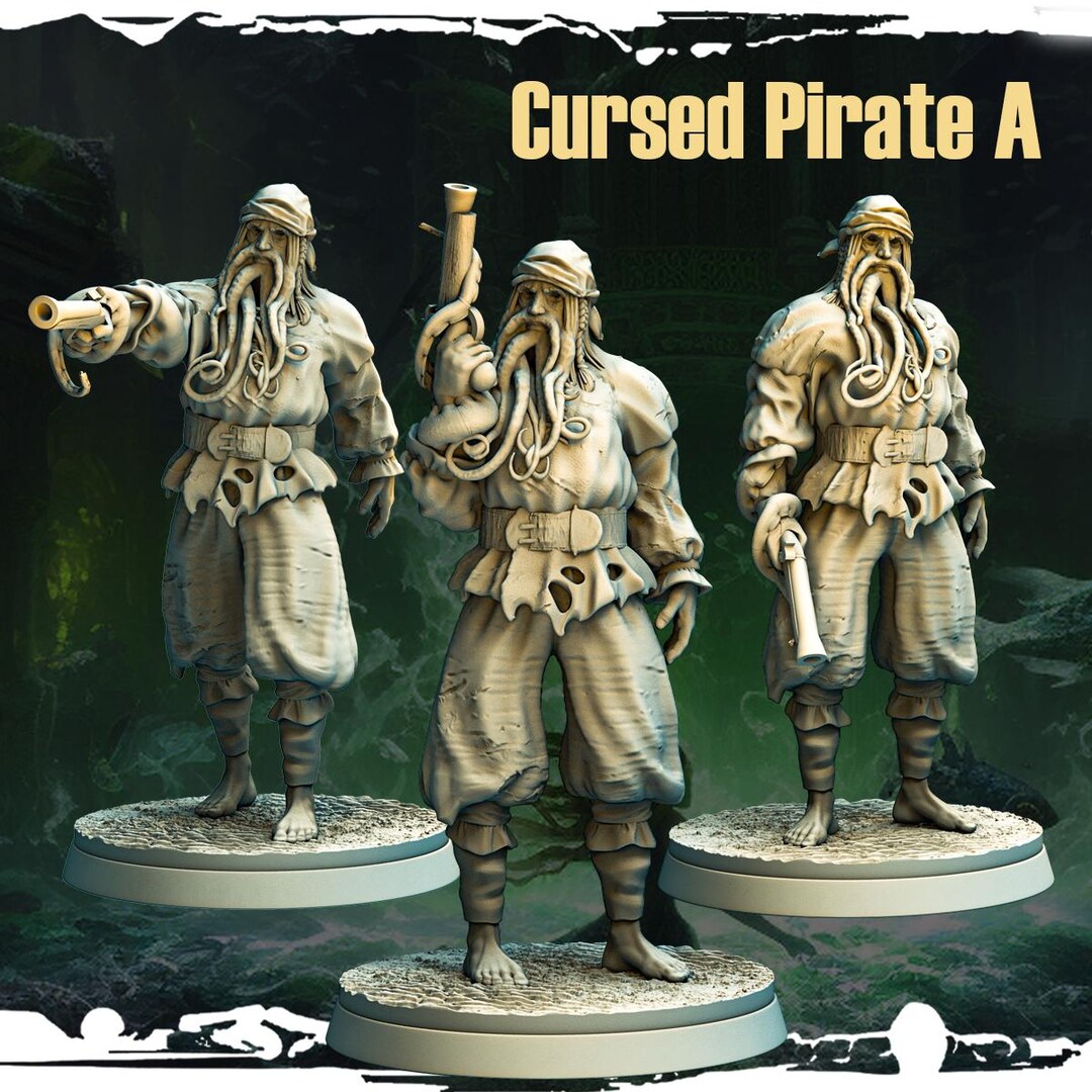 3d Printed Cursed Pirates by Monolith Arts - Etsy