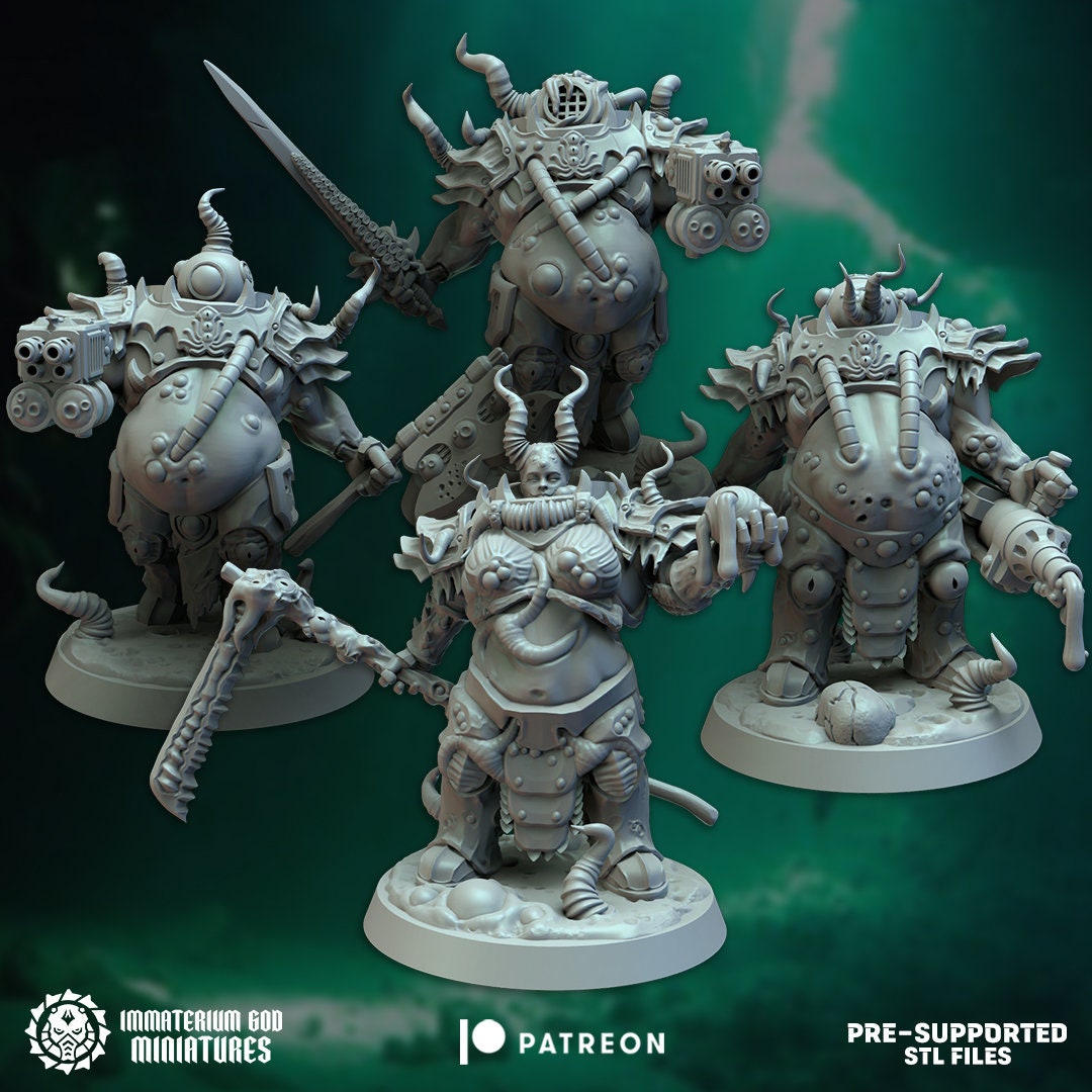 3d Printed Starving Parasites Set X4 by Immaterium God Miniatures - Etsy