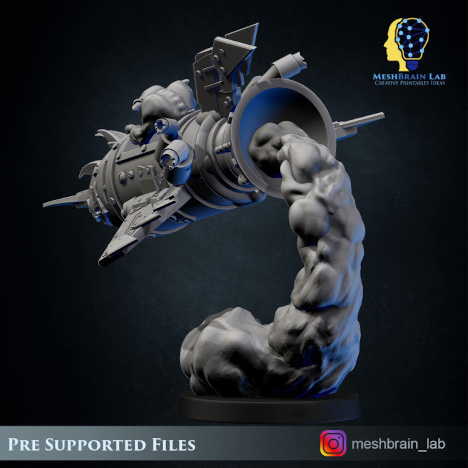 3d Printed Orc Flying Rocket by Meshbrain Labs - Etsy