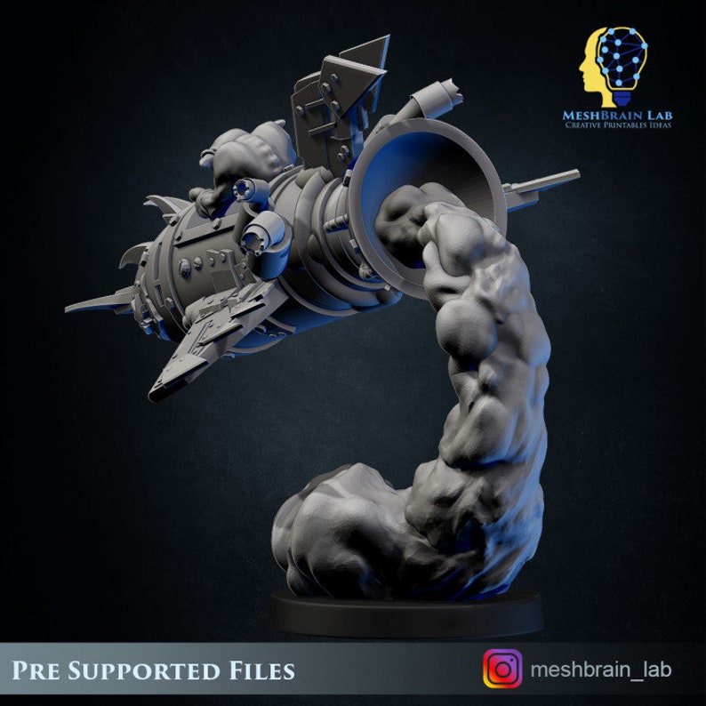 3d Printed Orc Flying Rocket by Meshbrain Labs - Etsy