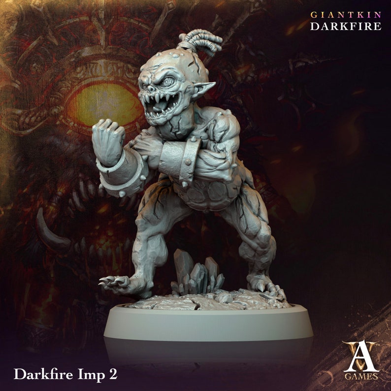 3D Printed Darkfire Imp by Archvillain Games - Etsy