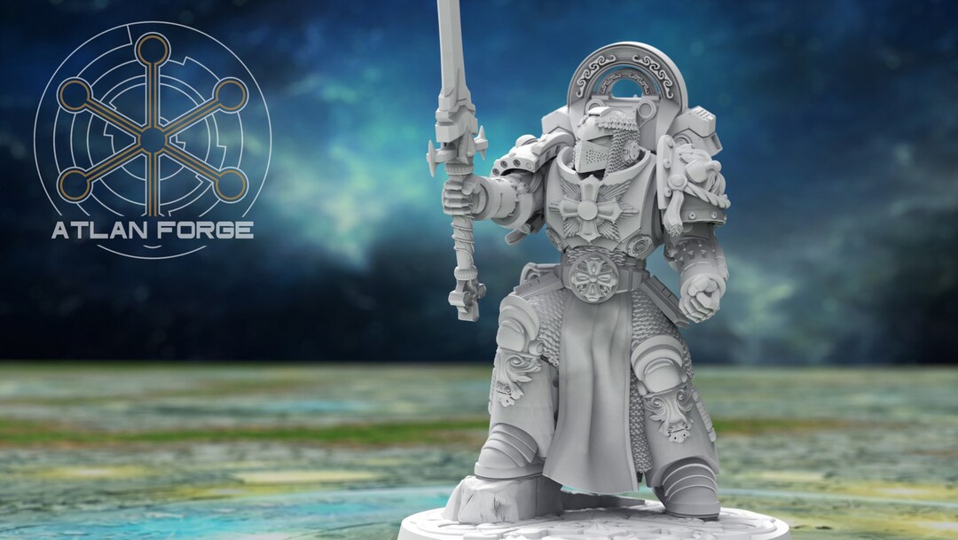 3d Printed Knights Templar Champion by Atlan Forge Miniatures - Etsy