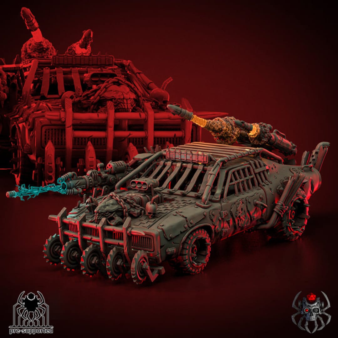 3D Printed Ork Muscle Car by Eightlegs Miniatures - Etsy