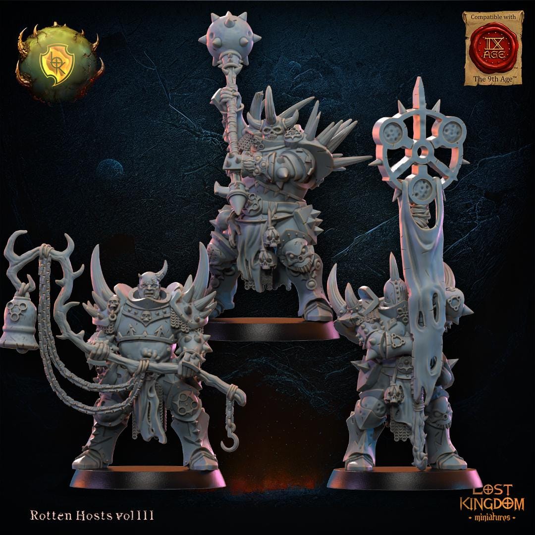 3d Printed Putrid Chosen Command Group by Lost Kingdom Miniatures - Etsy