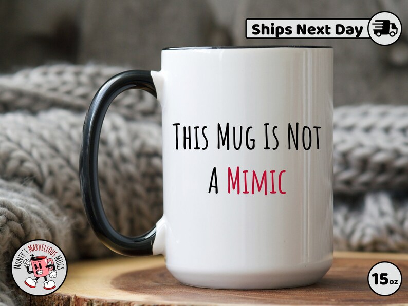 Mimic Mug, Dnd Mug, RPG Gamer, Funny Dungeon Master Gift, Present for ...
