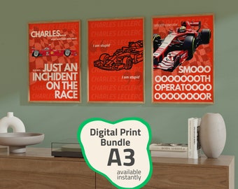 F1 Gift for Fans Formula 1 Digital Poster Christian Horner Gift for ...