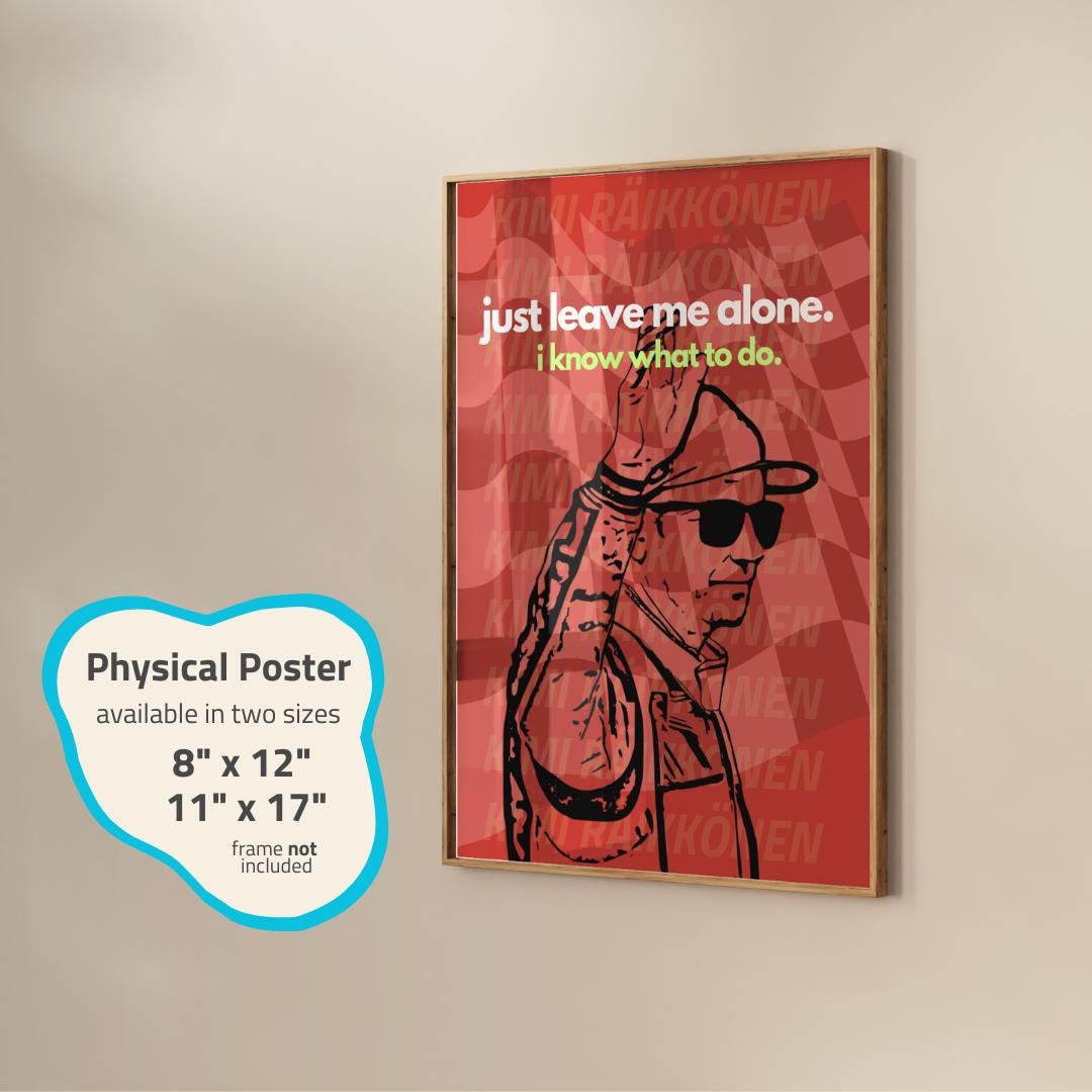 F1 Gift for Fans Formula 1 Poster Kimi Räikkönen V1 Poster Gift for F1 ...